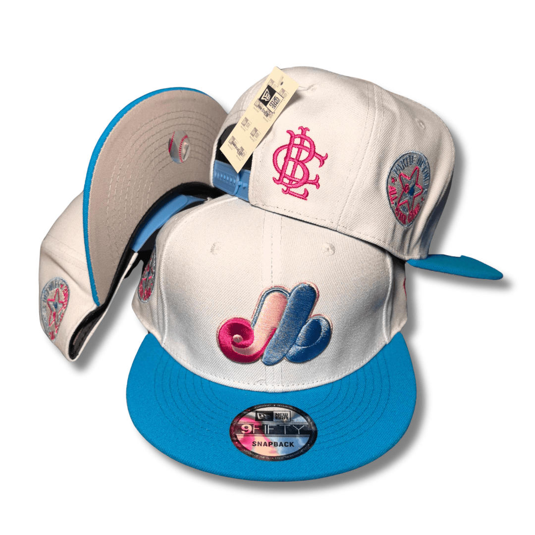 Montreal Expos White and Blue with Retro Logo and All-Star Patch – Sna ...